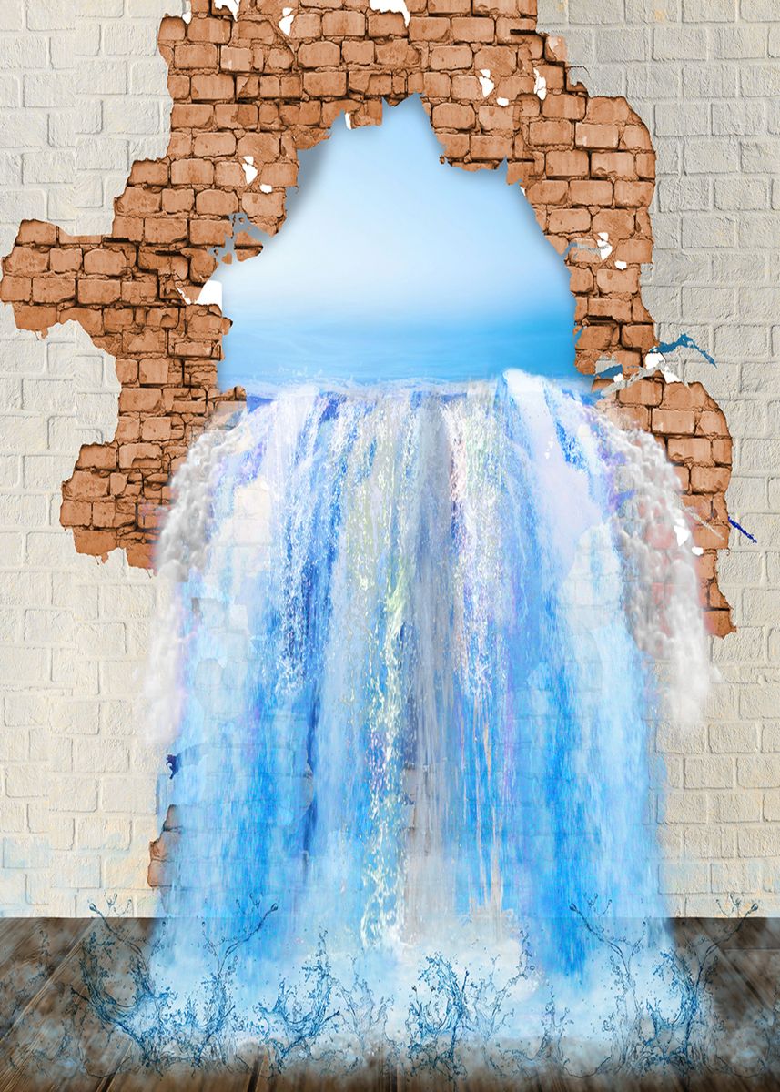 'Breaking Walls with Water' Poster, picture, metal print, paint by Max ...