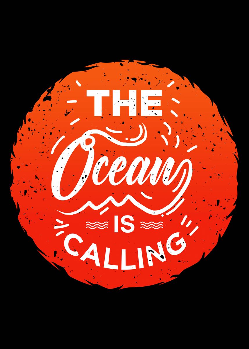 'Ocean Surfing Beach Vacay' Poster, picture, metal print, paint by ...