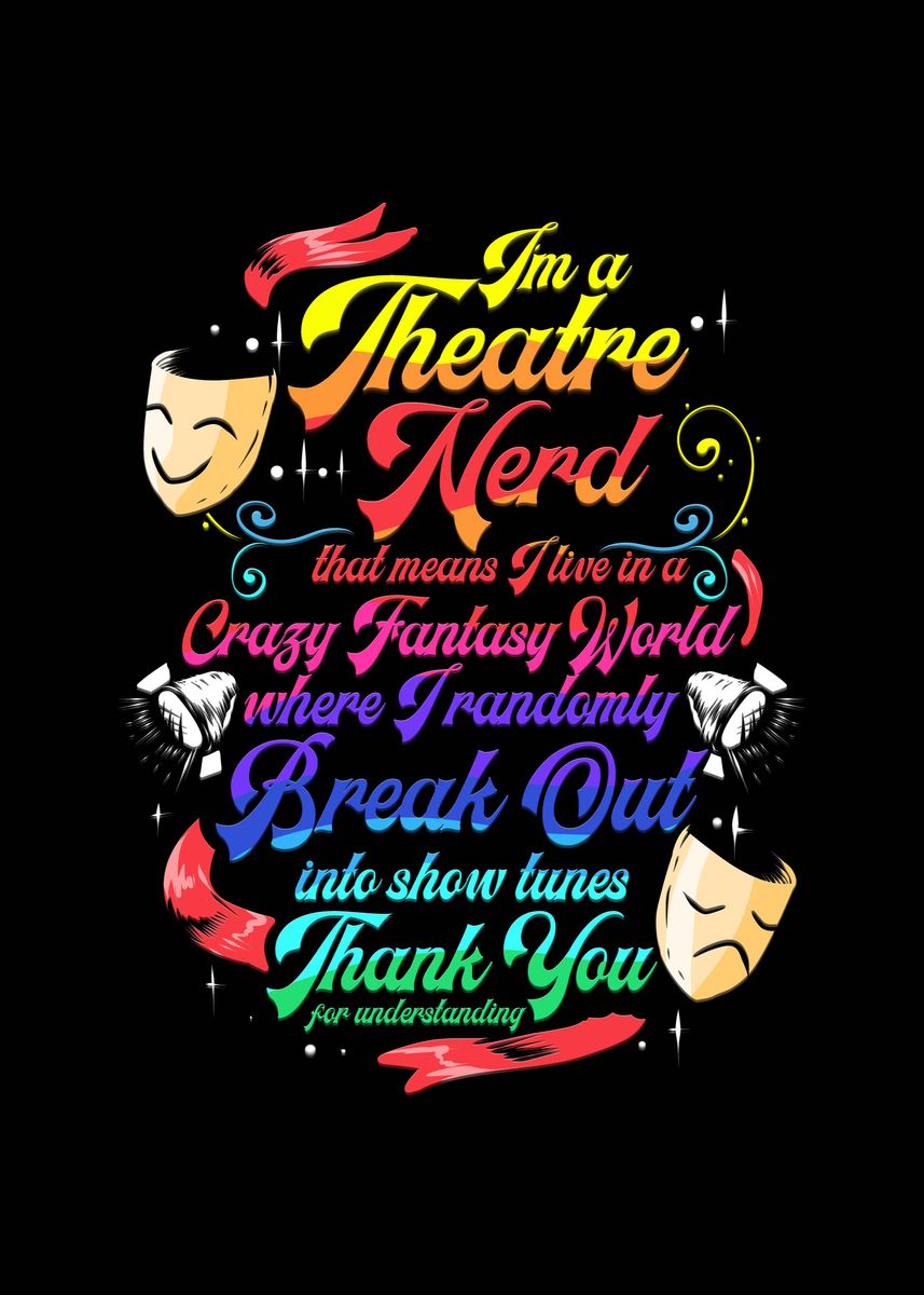 'Theatre Broadway Musical' Poster, picture, metal print, paint by ...