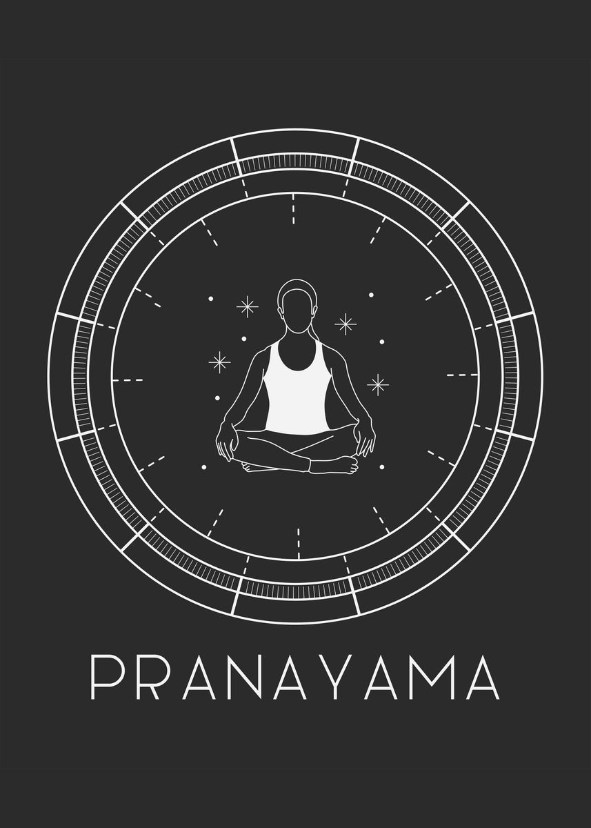 'Pranayama' Poster, picture, metal print, paint by Lucky Art | Displate