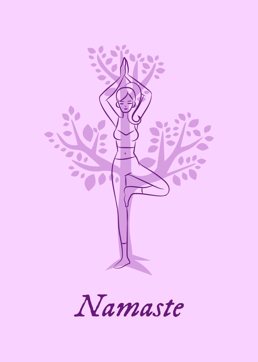 'Namaste' Poster, picture, metal print, paint by Lucky Art | Displate