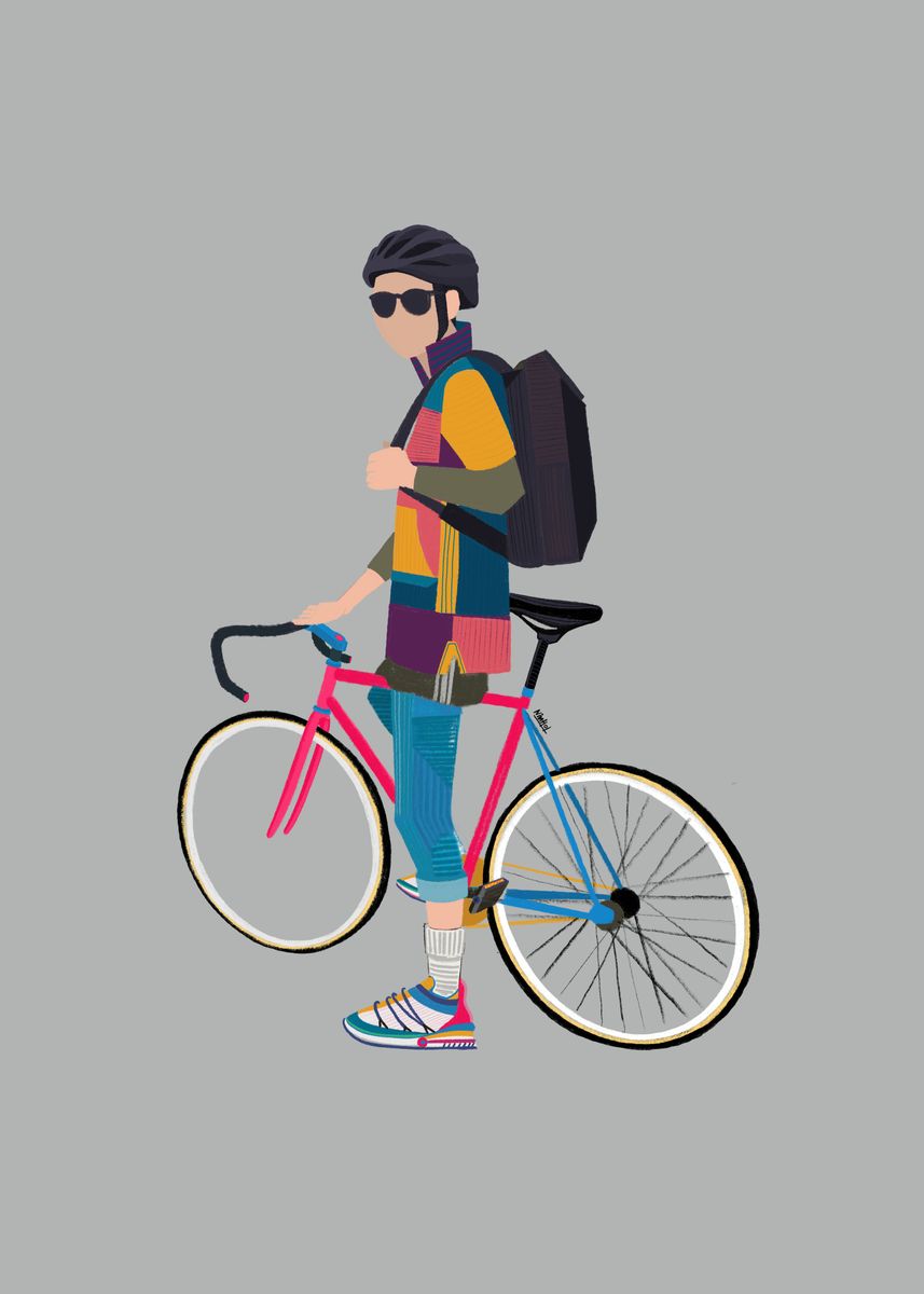 'Commuting' Poster by Nin Hol | Displate