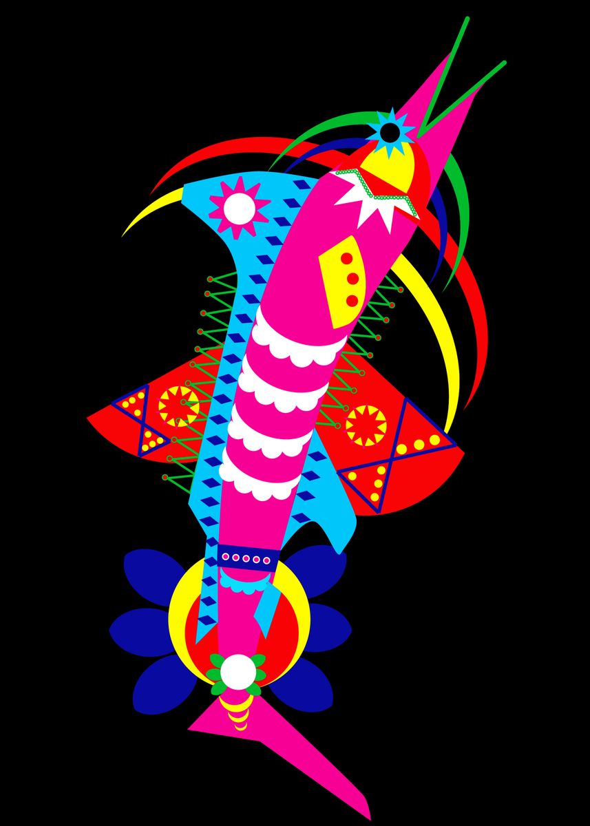 'swordfish' Poster, picture, metal print, paint by Michal Eyal | Displate