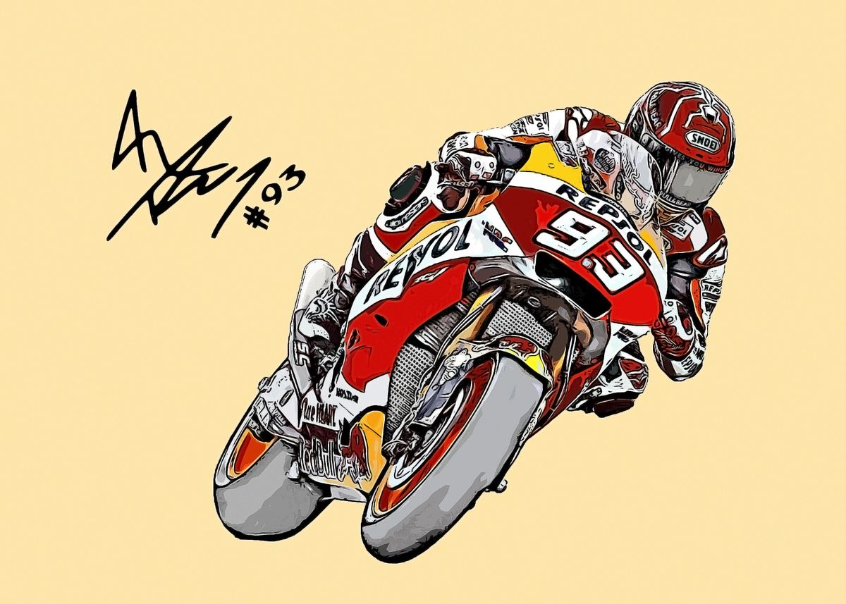 'Marc Marquez' Poster by AsRiyan RoMeydi | Displate