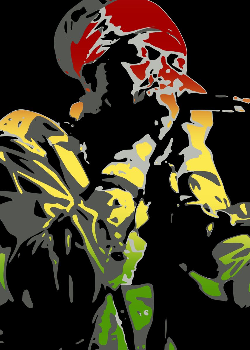 'Capleton' Poster, picture, metal print, paint by Josh B | Displate