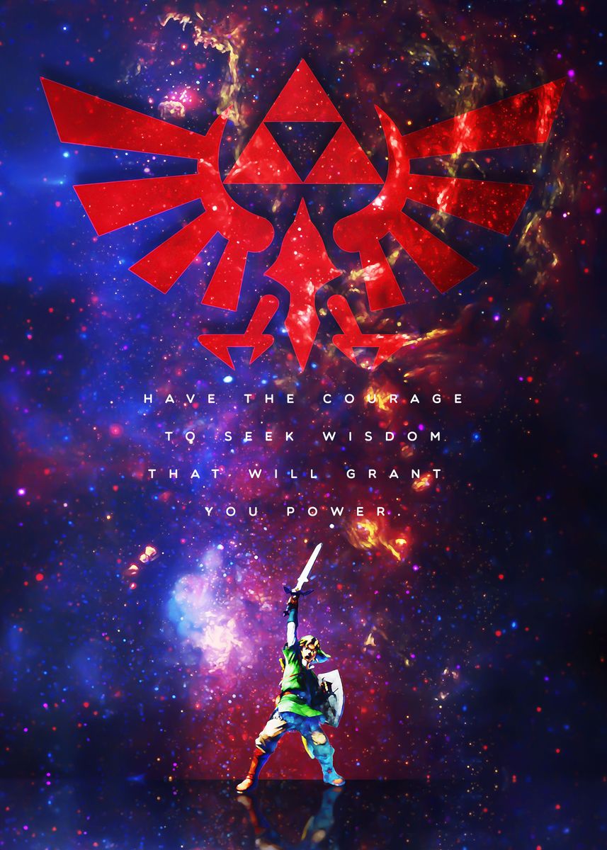 'Gaming Zelda Power Space' Poster, picture, metal print, paint by Team ...