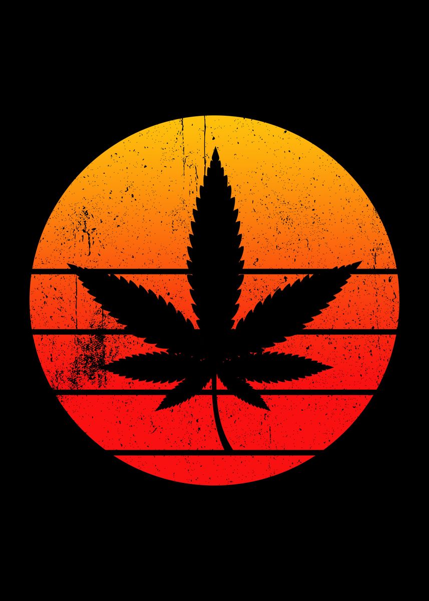 ' WEED VINTAGE POSTER' Poster, picture, metal print, paint by ...