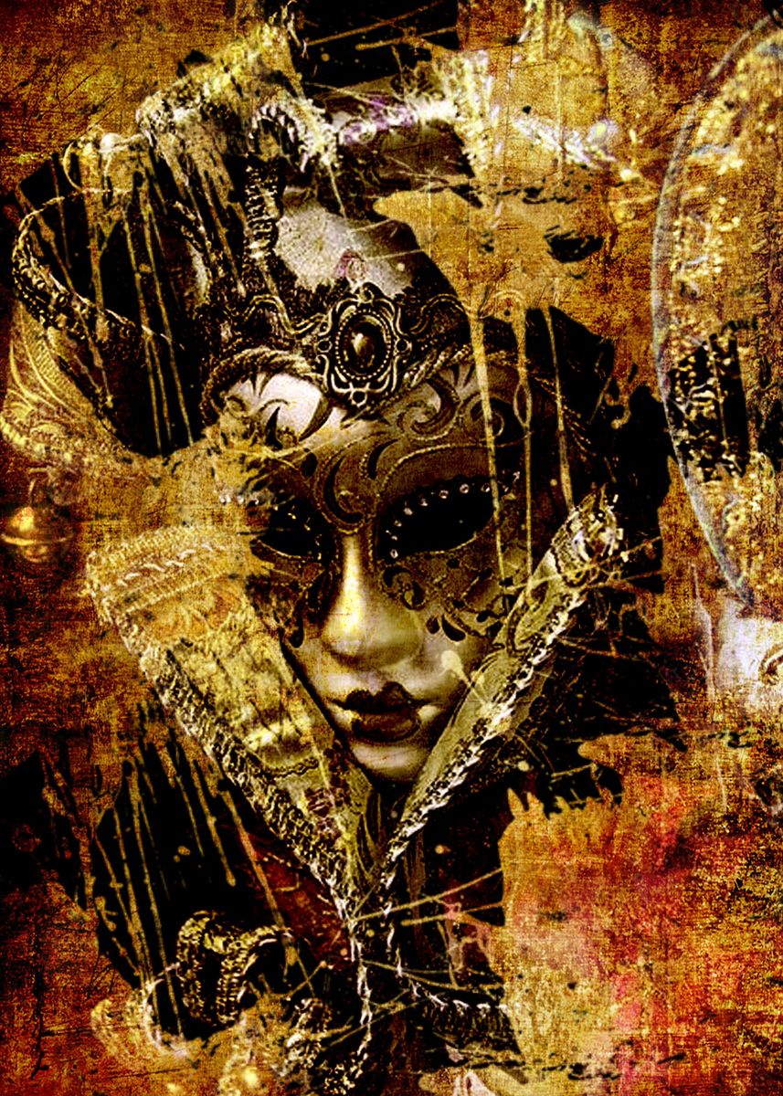 'Princess Mask' Poster, picture, metal print, paint by Cat Coconut ...