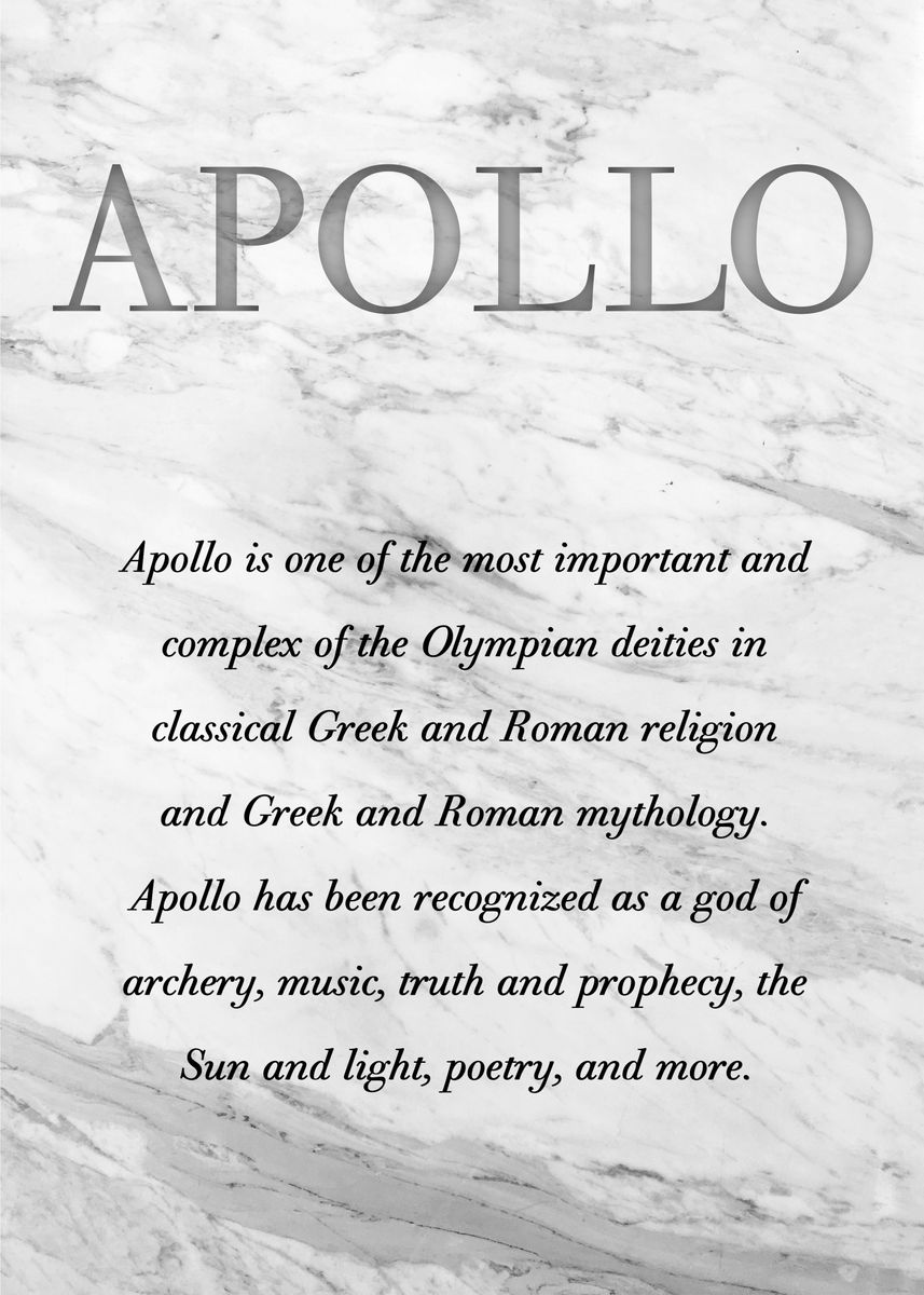 'Apollo ' Poster, picture, metal print, paint by Emily Pigou Art | Displate