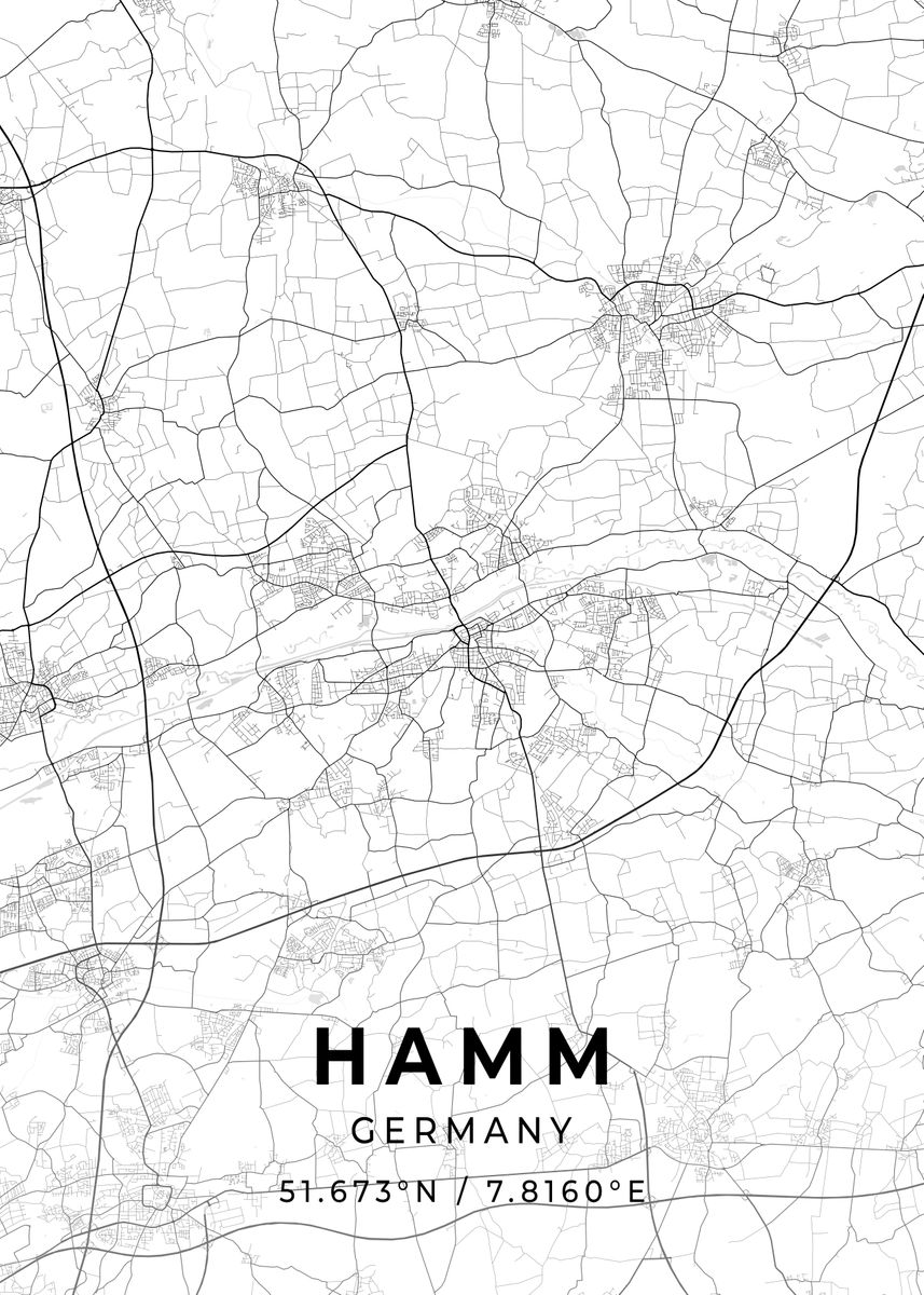 'Hamm Germany' Poster, picture, metal print, paint by Conceptual ...