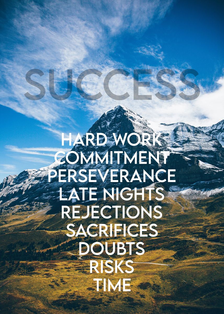 'Mountain of Success' Poster, picture, metal print, paint by Conceptual ...