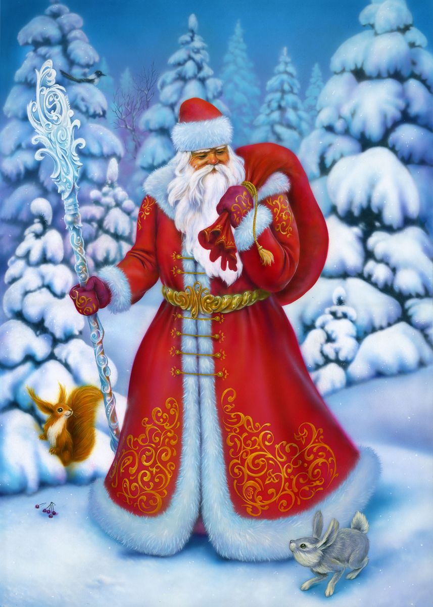 'Ded Moroz' Poster, picture, metal print, paint by Ldarro | Displate