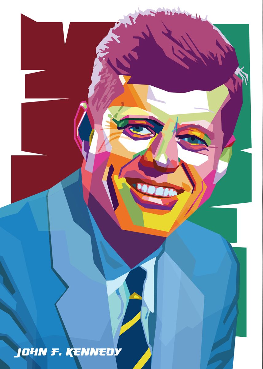 'John F Kennedy' Poster, picture, metal print, paint by edwin ...