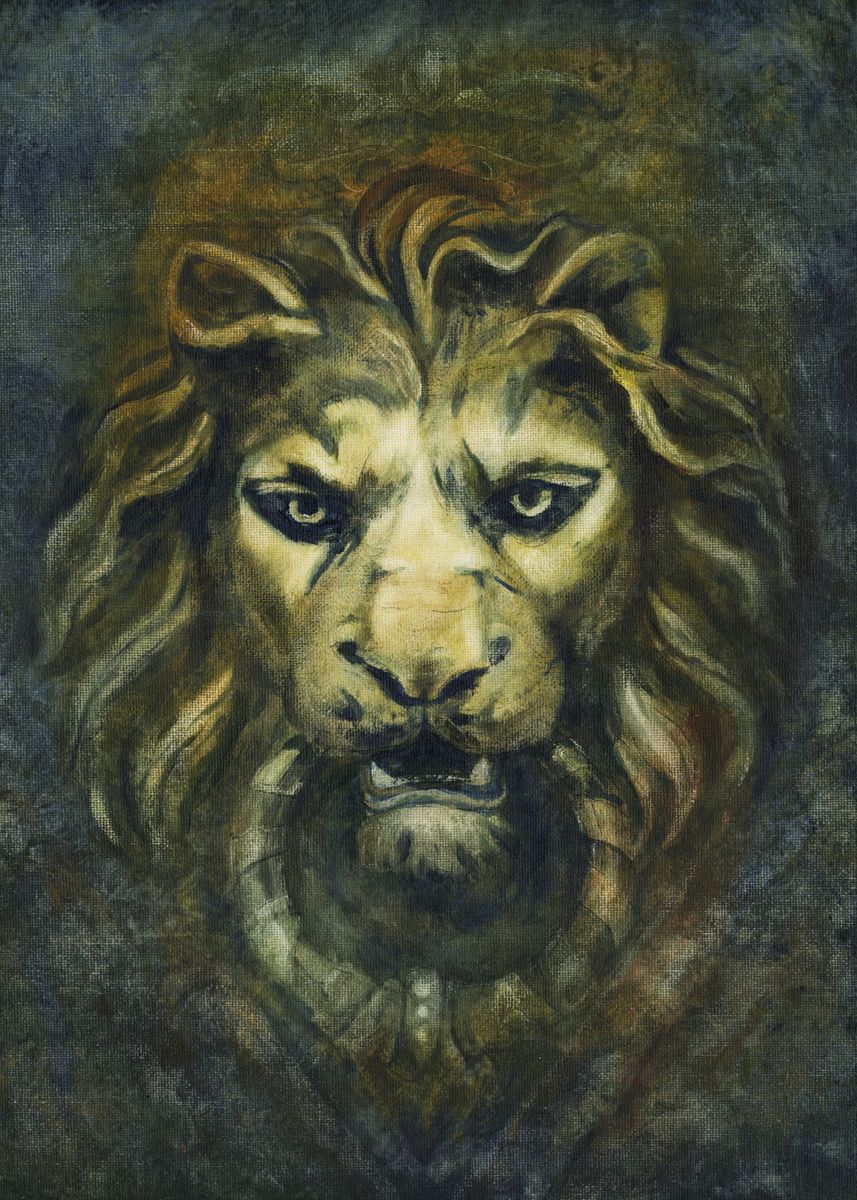 'Mascaron de leon' Poster, picture, metal print, paint by artmirei ...