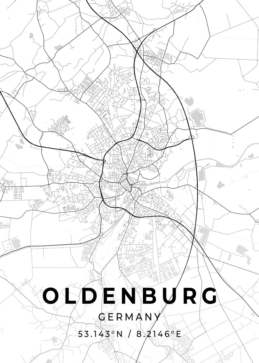 'Oldenburg Germany' Poster, picture, metal print, paint by Conceptual ...