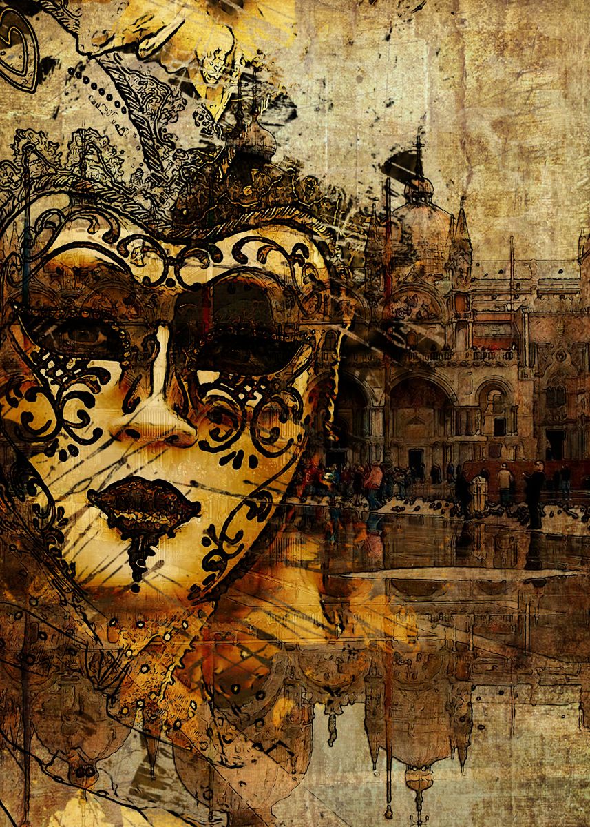 'Mask Mind' Poster by Cat Coconut Galery | Displate