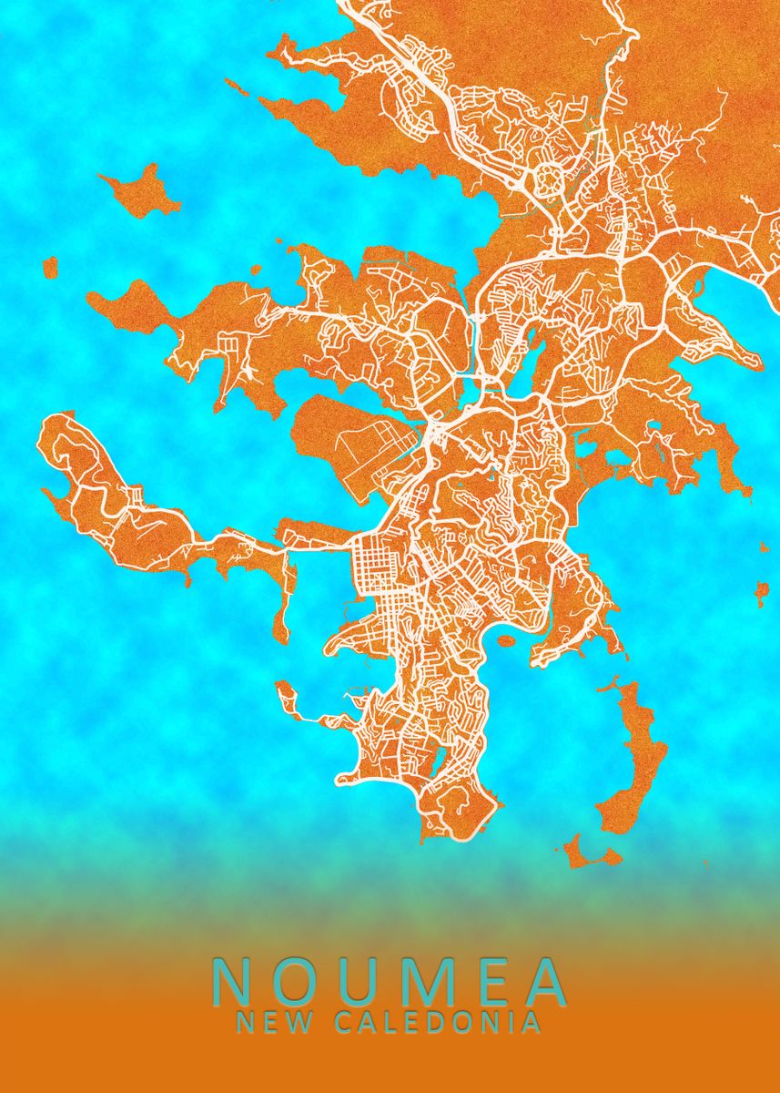 'Noumea New Caledonia City' Poster, picture, metal print, paint by City ...