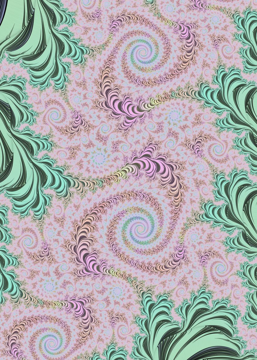 'Boho Rainbow Fractal' Poster, picture, metal print, paint by Kaleiope ...