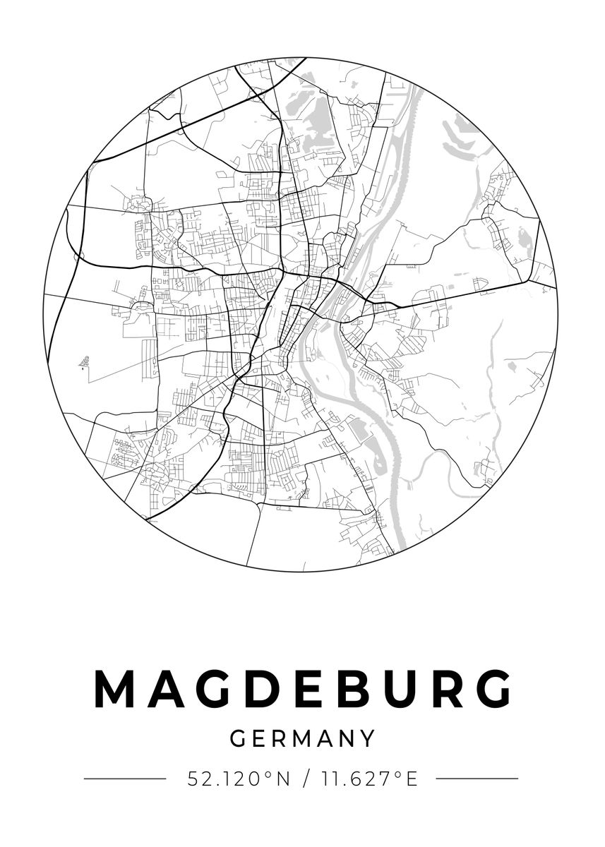 'Magdeburg Germany' Poster, picture, metal print, paint by Conceptual ...
