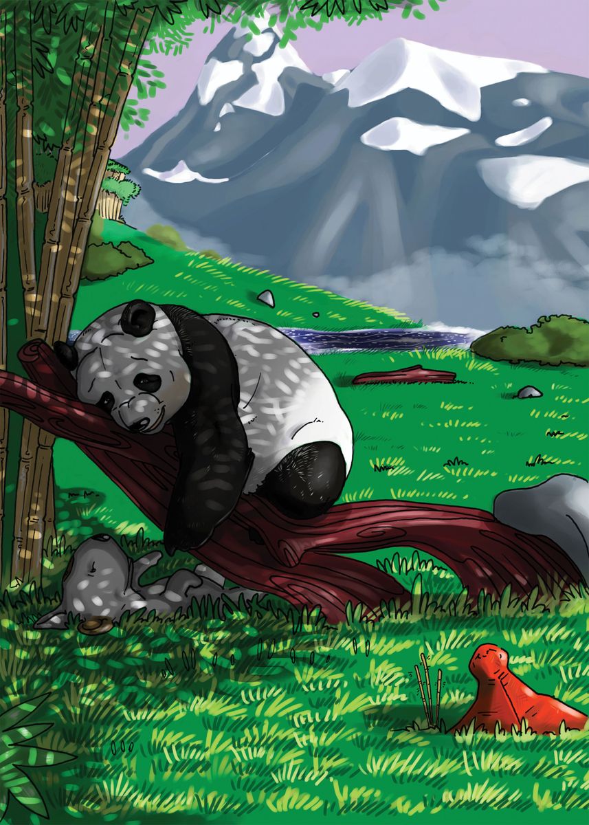 'Milo Meets Panda' Poster by Mark Watson | Displate