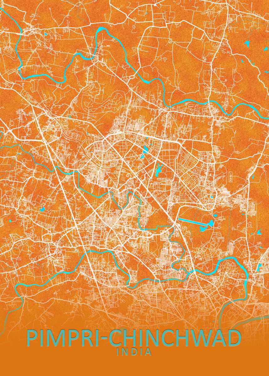 'Pimpri Chinchwad India ' Poster, picture, metal print, paint by City ...