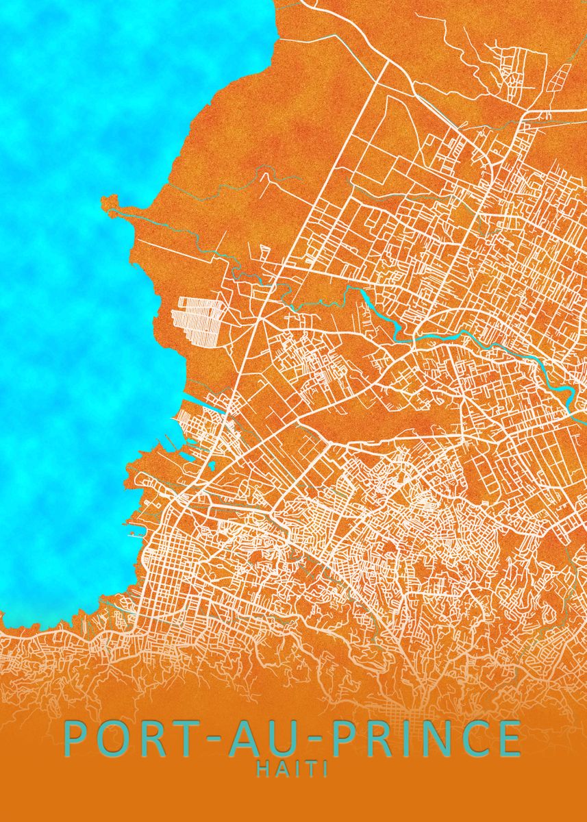 'Port Au Prince Haiti City ' Poster, picture, metal print, paint by ...