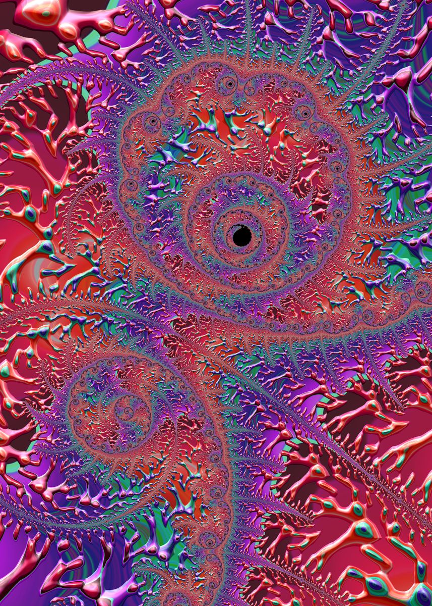 'Colorful Vivid Fractal' Poster, picture, metal print, paint by ...