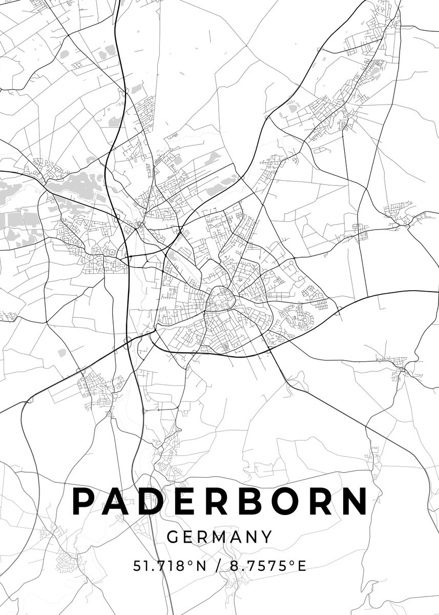 'Paderborn Germany' Poster, picture, metal print, paint by Conceptual ...