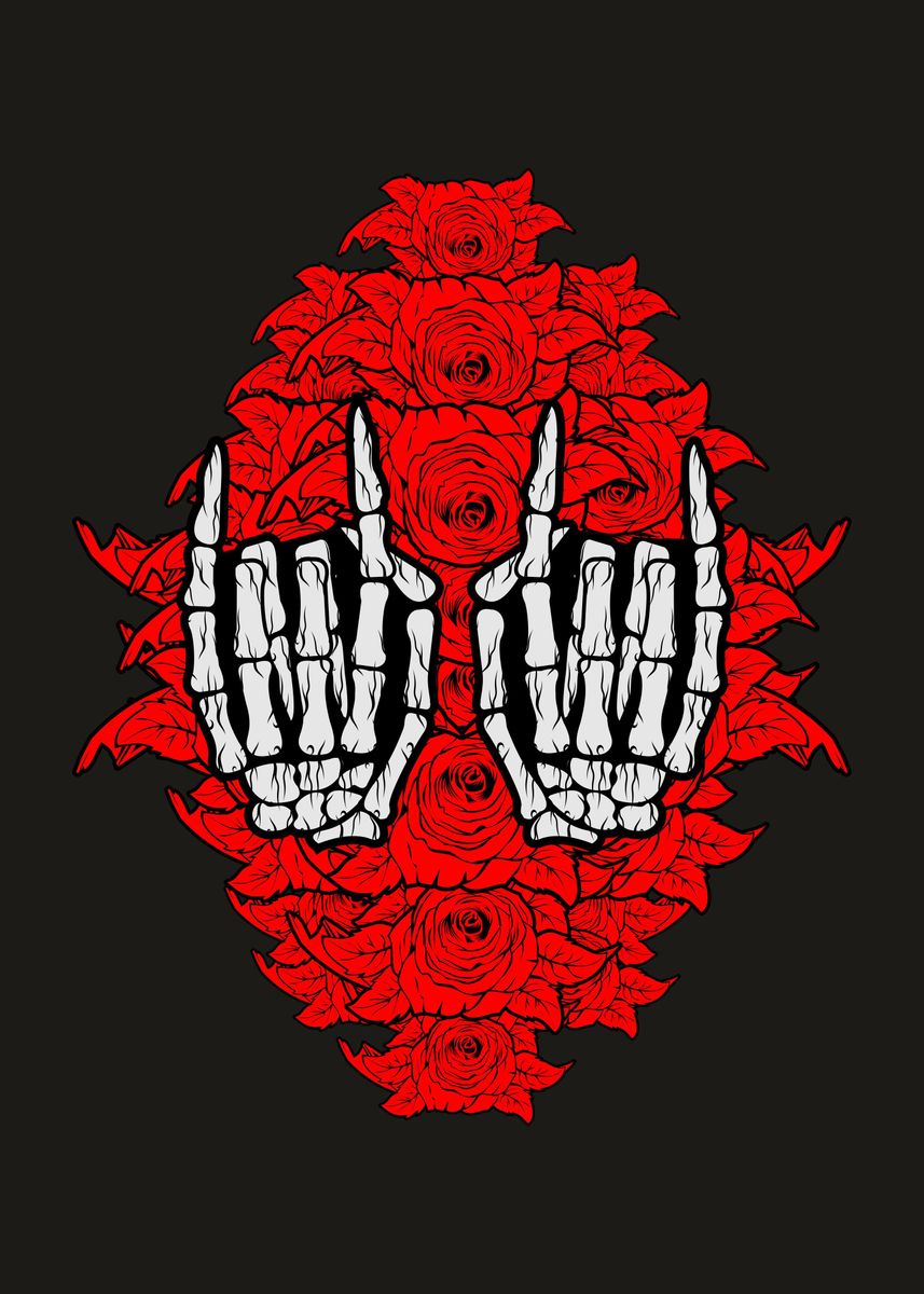 'hand metal' Poster by epicgraphic shelter | Displate