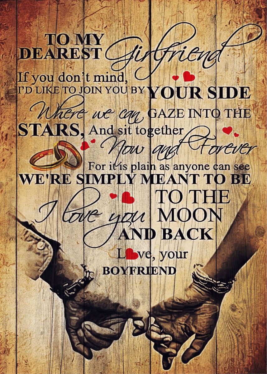 'To my Girlfriend' Poster by Kaye Whitesel | Displate