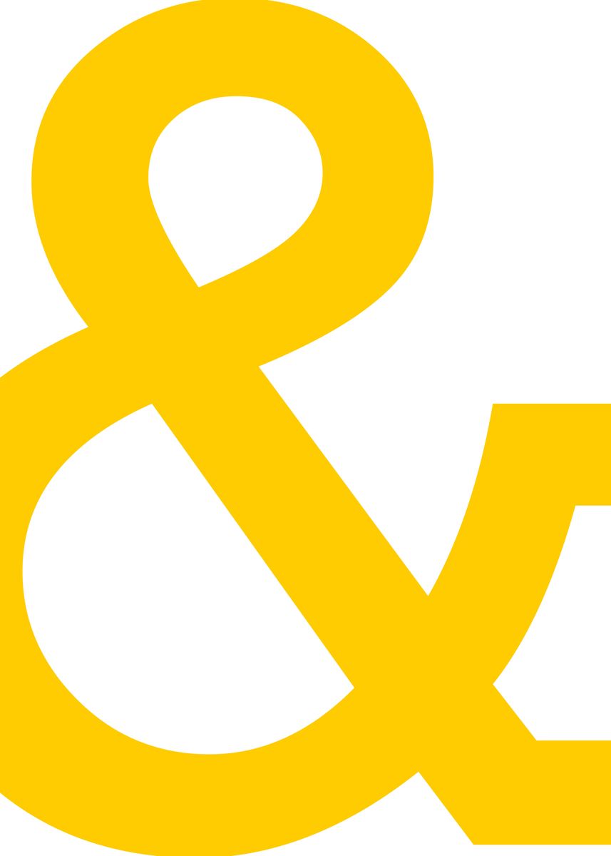 'Yellow Ampersand' Poster, picture, metal print, paint by Urban ...