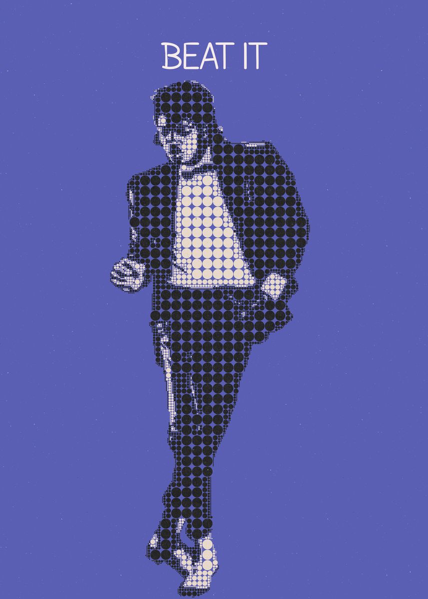 'Beat it ' Poster, picture, metal print, paint by The Poster | Displate