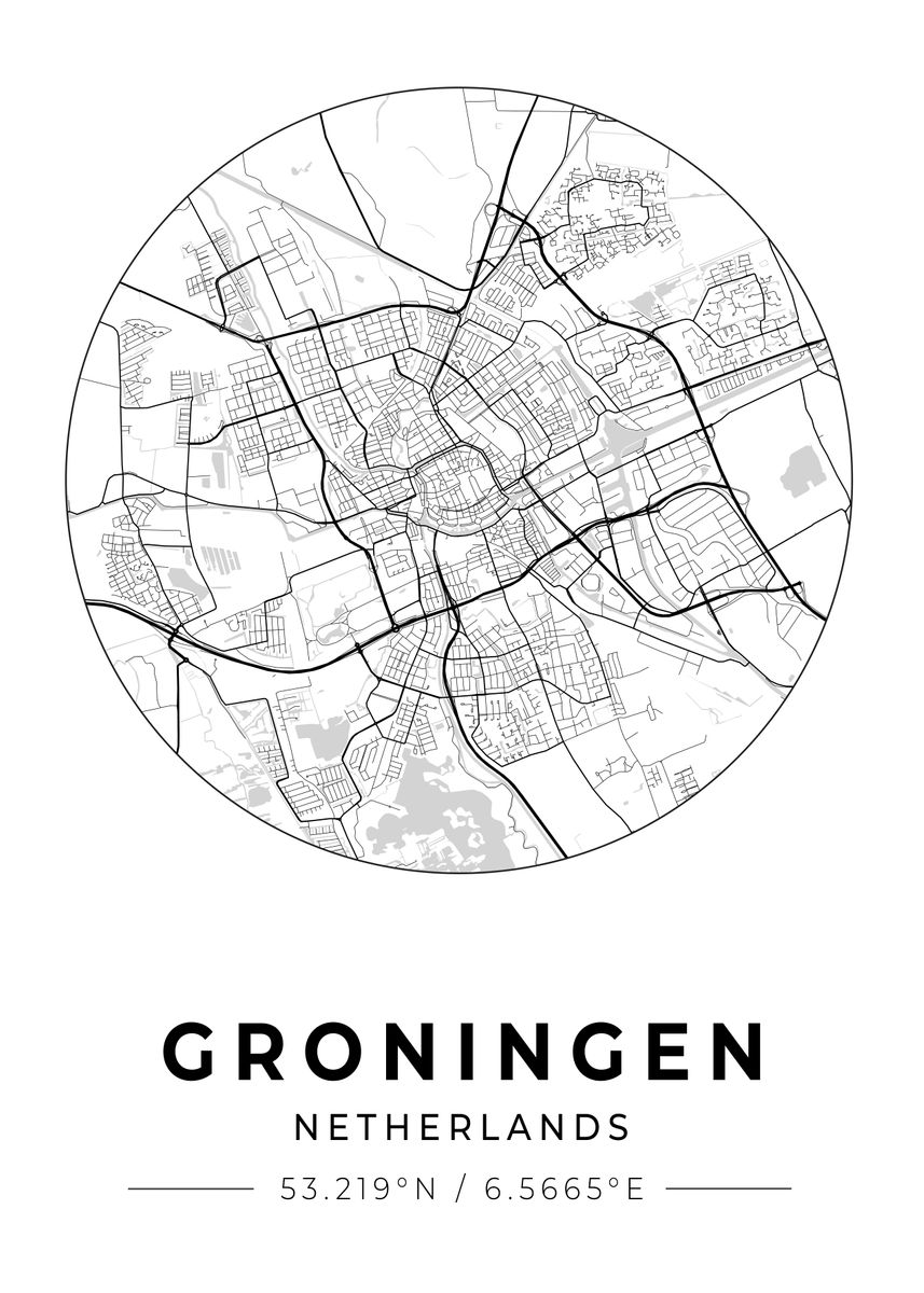 'Groningen Netherlands' Poster, picture, metal print, paint by ...
