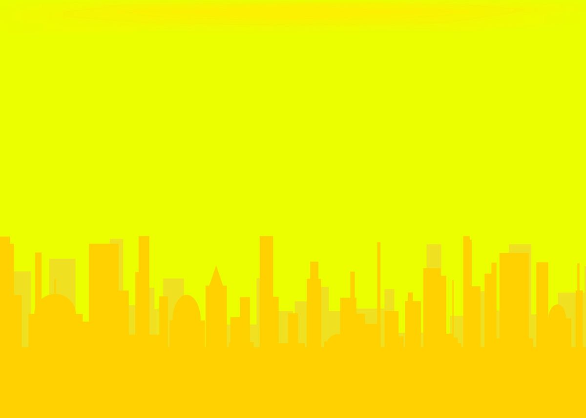'Yellow Cityscape' Poster by HomeStead Digital | Displate