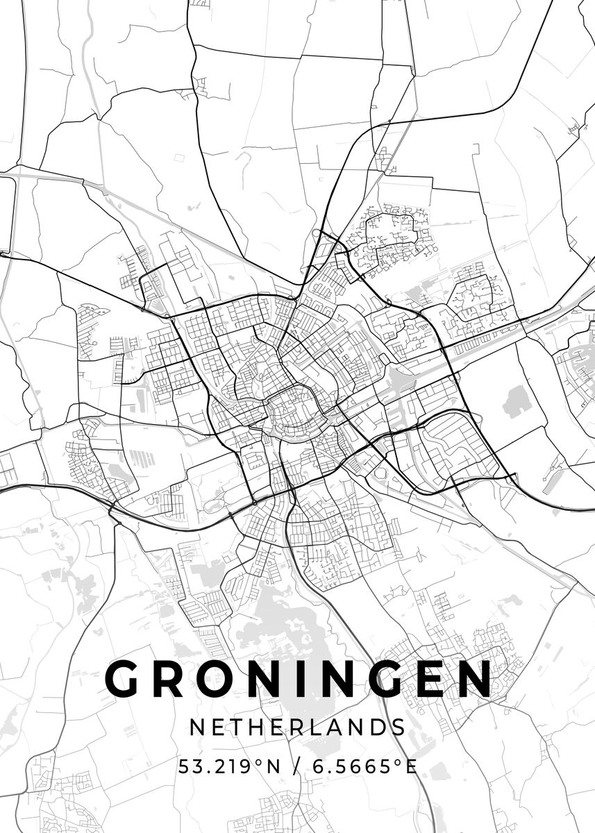 'Groningen Netherlands' Poster, picture, metal print, paint by ...