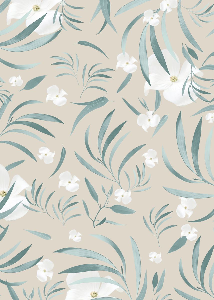 'Eucalyptus Flower Pattern ' Poster, picture, metal print, paint by ...