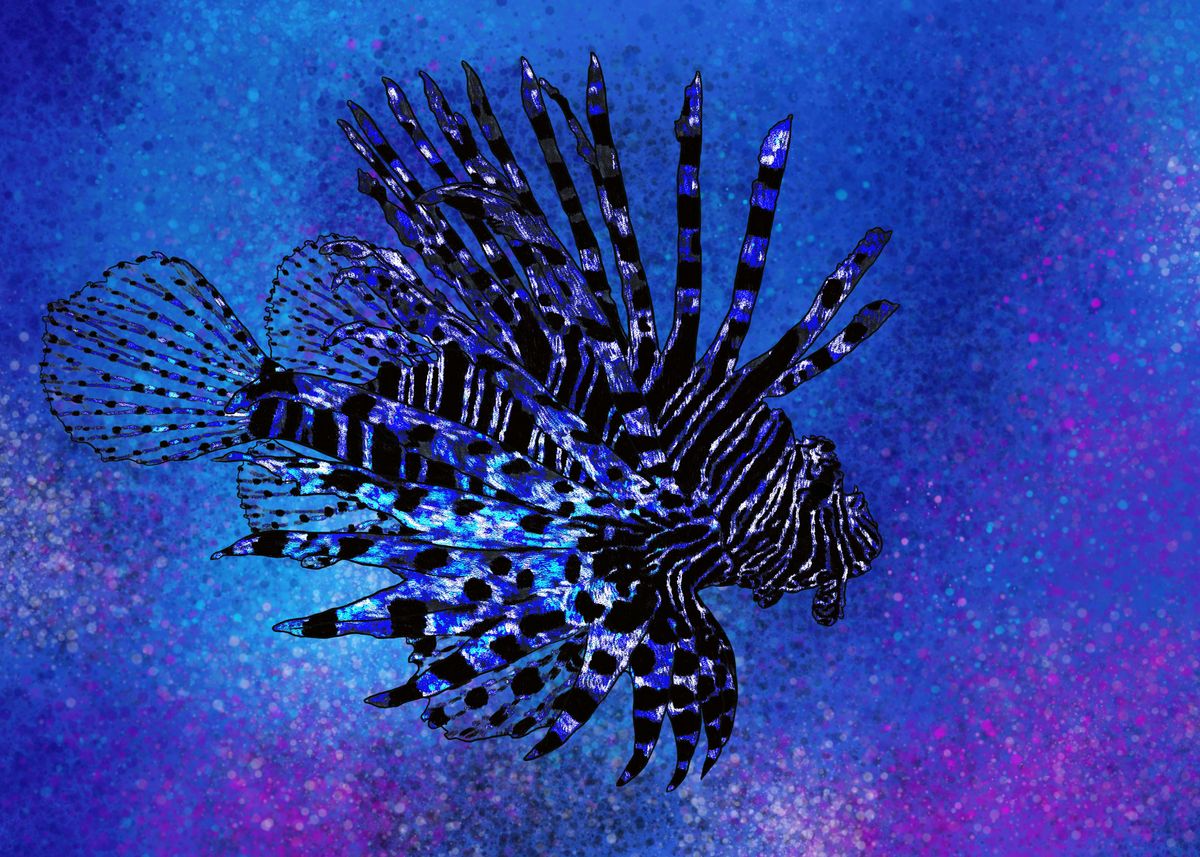 'Lionfish' Poster by Creartist | Displate