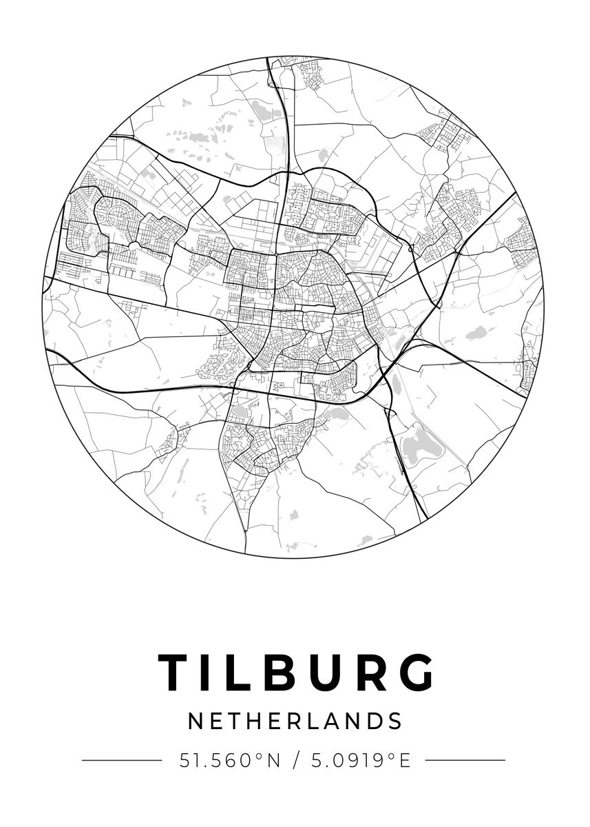 'Tilburg Netherlands' Poster, picture, metal print, paint by Conceptual ...