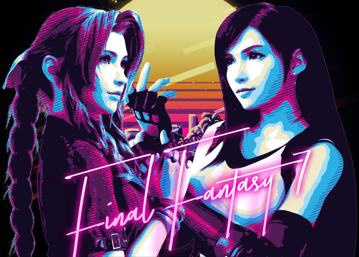 'aerith x tifa' Poster by Desy Wulandari | Displate