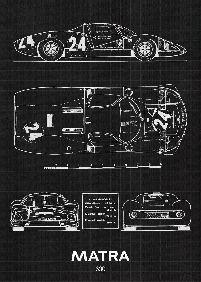 'Matra 630' Poster, picture, metal print, paint by DAVID CARL PLATES ...