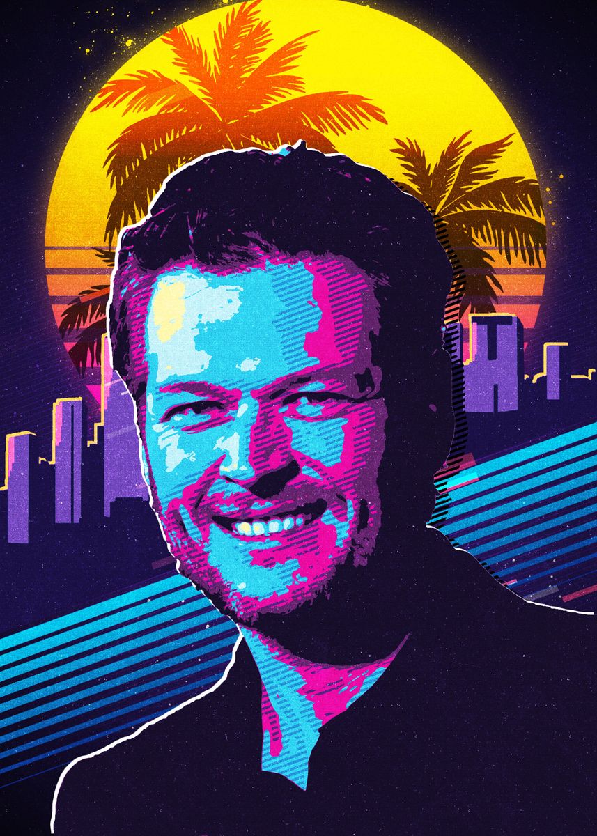 'Blake Shelton' Poster, picture, metal print, paint by NiceAndBetter ...
