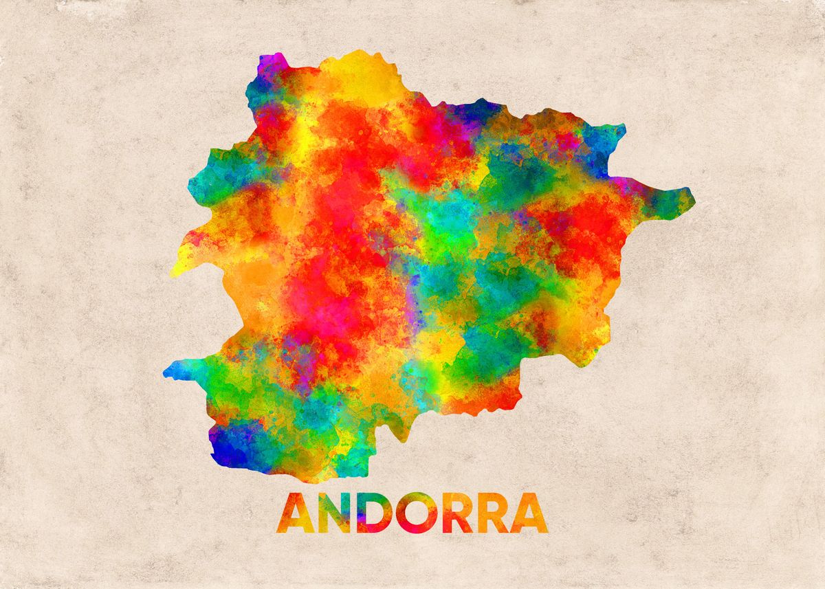 'andorra map' Poster by SplashDesign | Displate