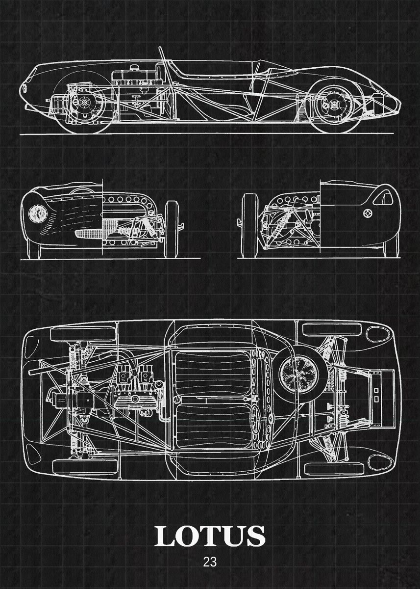 'Lotus 23' Poster, picture, metal print, paint by DAVID CARL PLATES ...