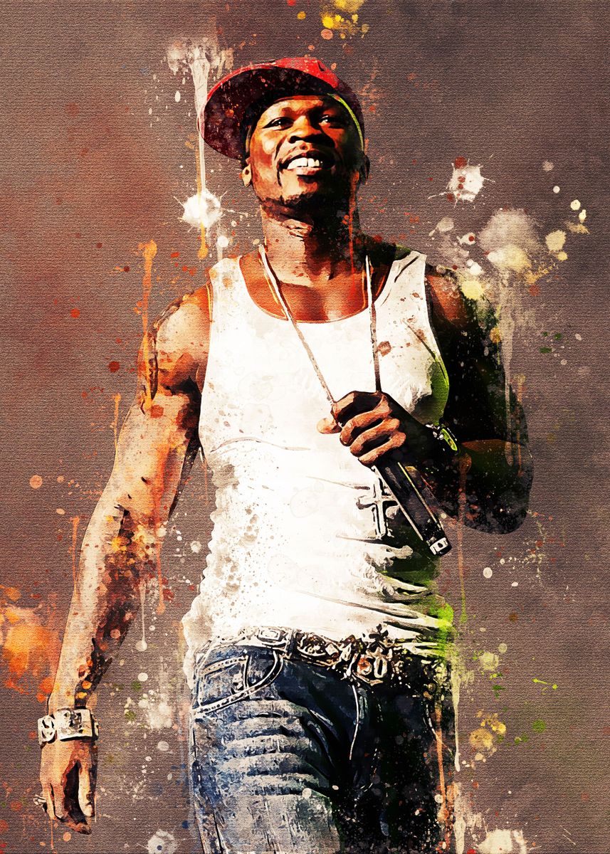 '50 Cent' Poster, picture, metal print, paint by TI KI | Displate