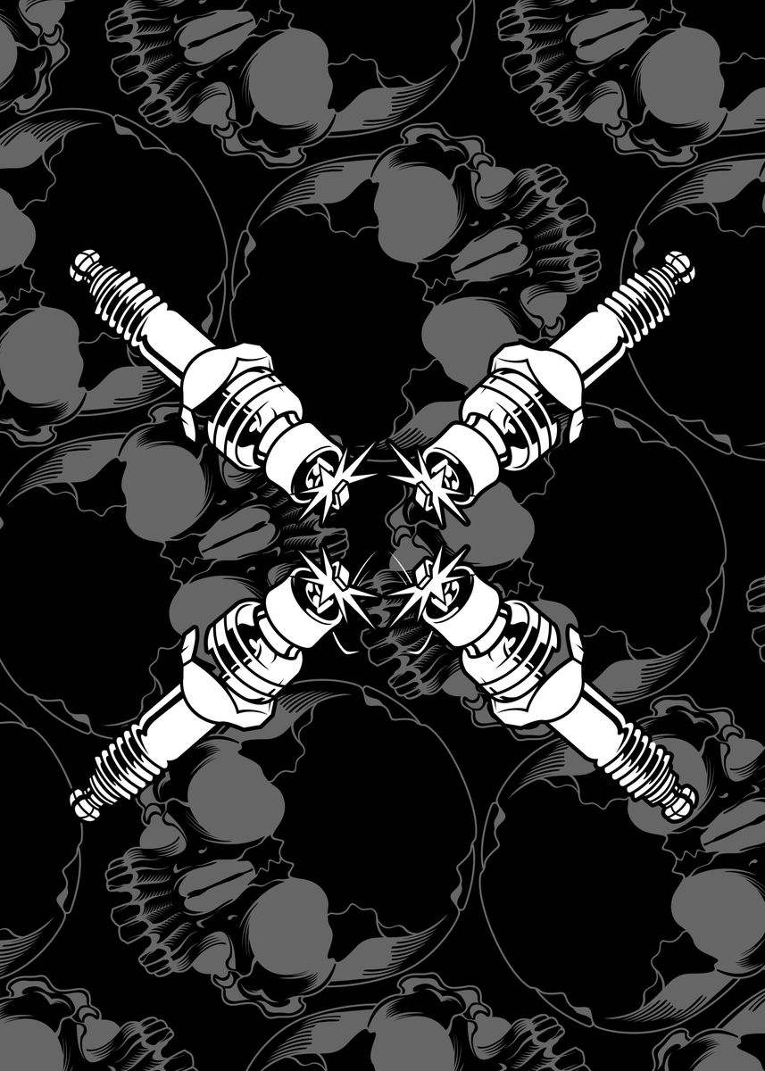 'vintage Motor Spark Plug ' Poster by epicgraphic shelter | Displate