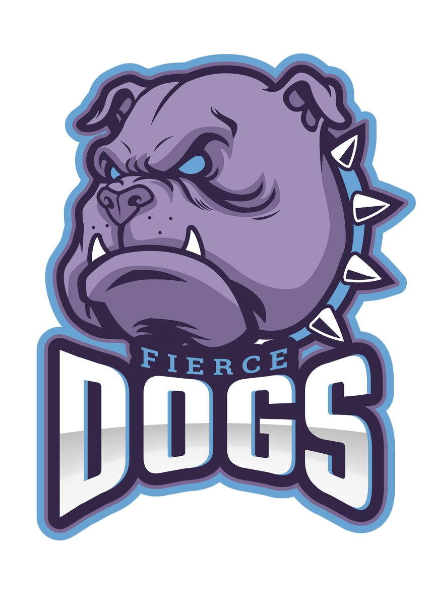 'Fierce Dog' Poster, picture, metal print, paint by Ma Nu | Displate