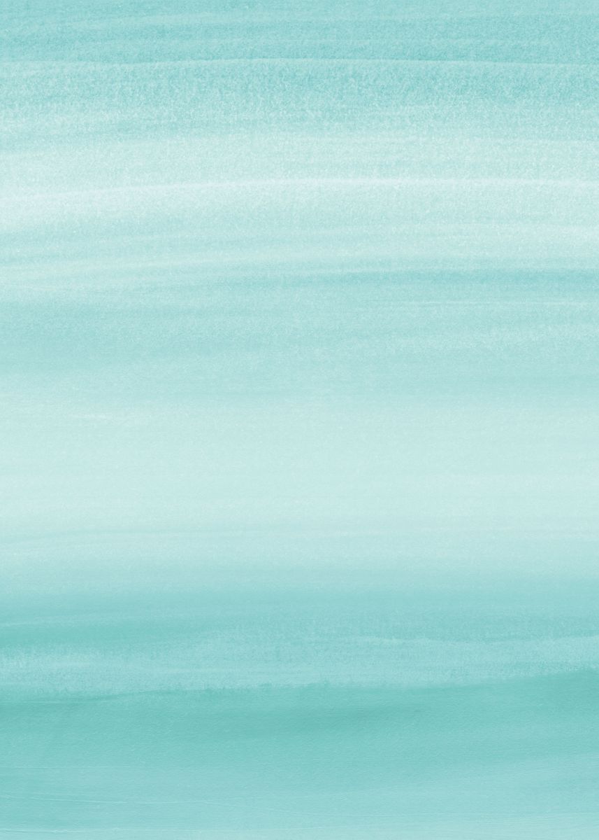 'Aqua Blue Watercolor 2' Poster, picture, metal print, paint by Anita's ...