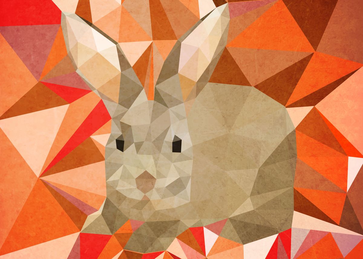 'Animals from triangles' Poster by Michal Eyal | Displate