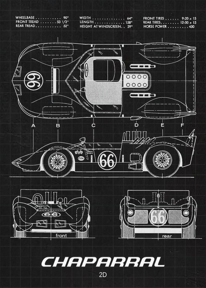 'Chaparral 2D' Poster, picture, metal print, paint by DAVID CARL PLATES ...