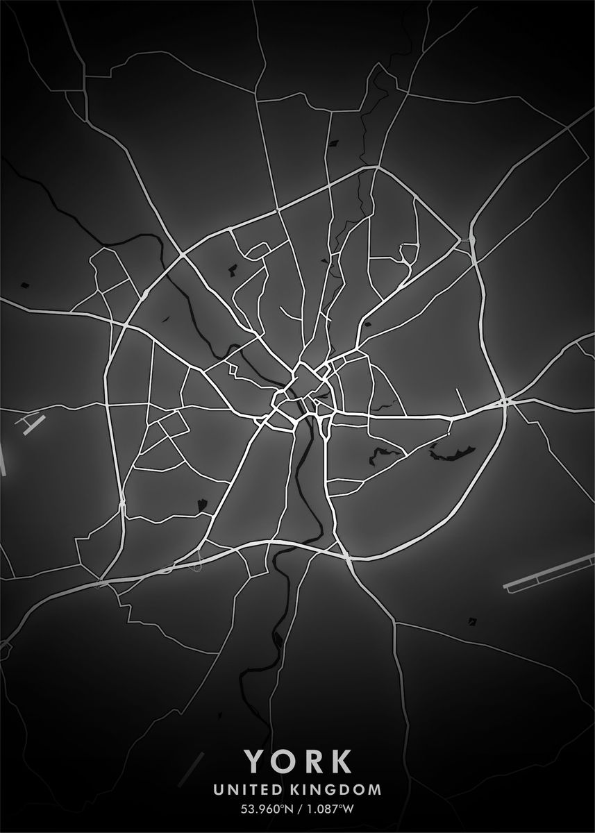 'York Map Posters' Poster, picture, metal print, paint by Merah Djoeang ...